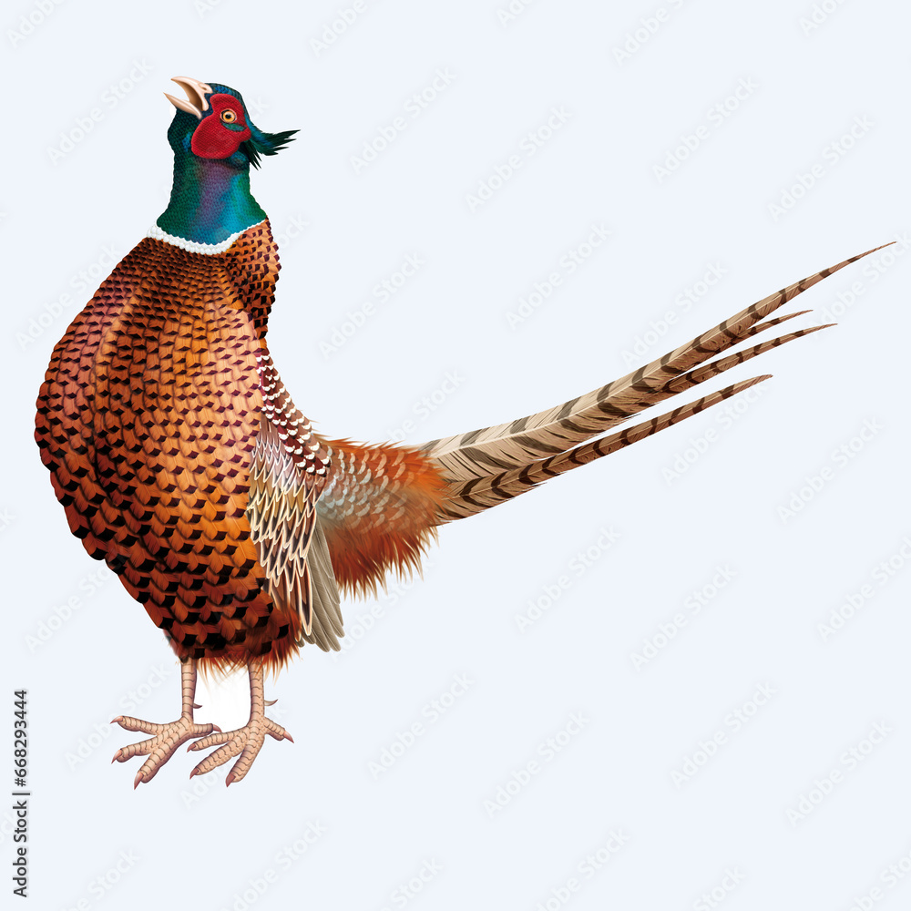 faisan , coloré, oiseau, poulet, coq, animal, dessin animé, ferme ...