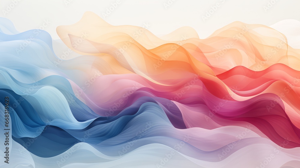 Abstract Blue Wave with Gold Lines. Fairytale Background of Teal and ...