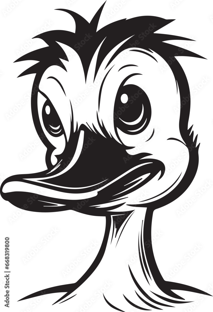 The Ugly Duckling, Vector Template for Cutting and Printing Stock ...