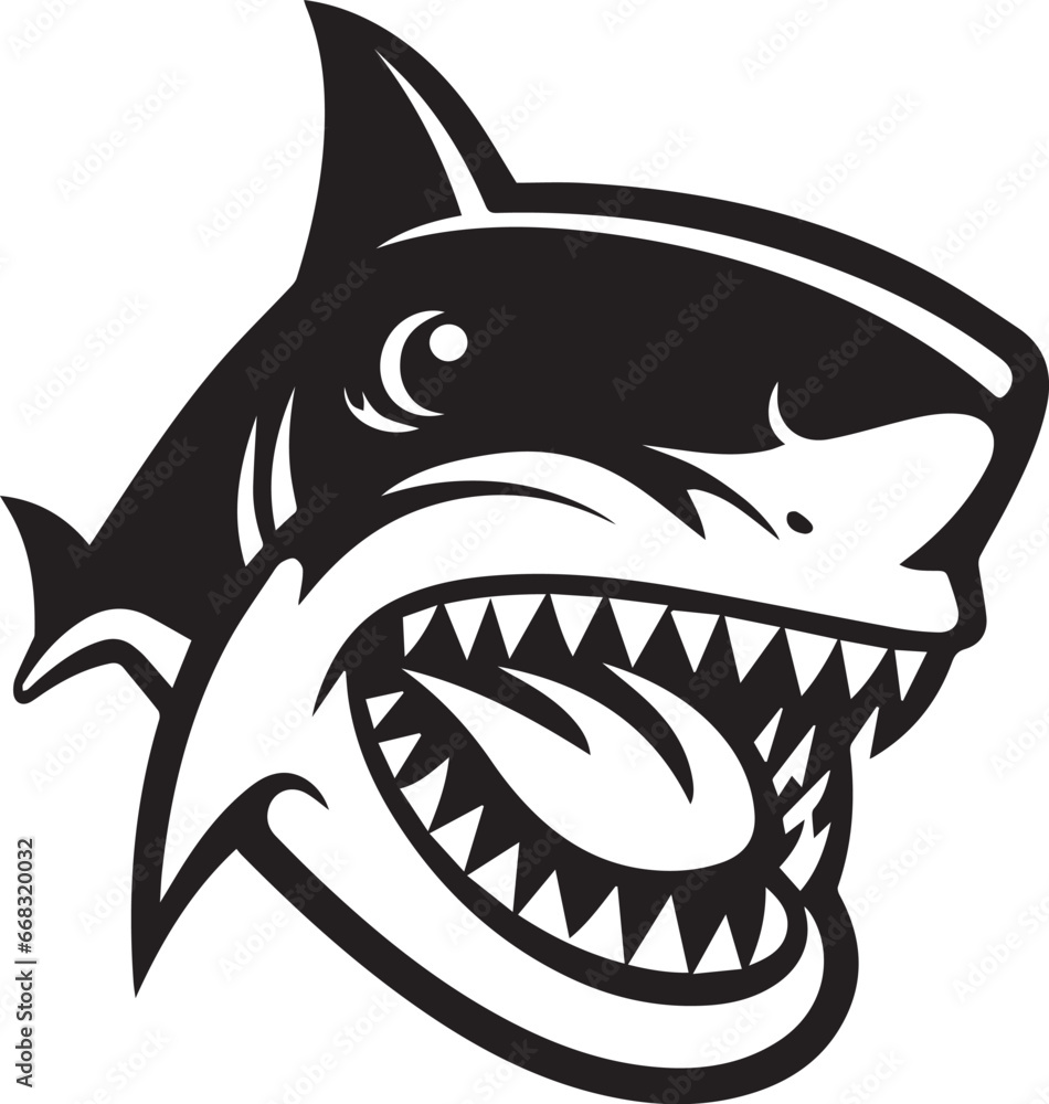 Shark Face, Vector Template for Cutting and Printing Stock Vector ...
