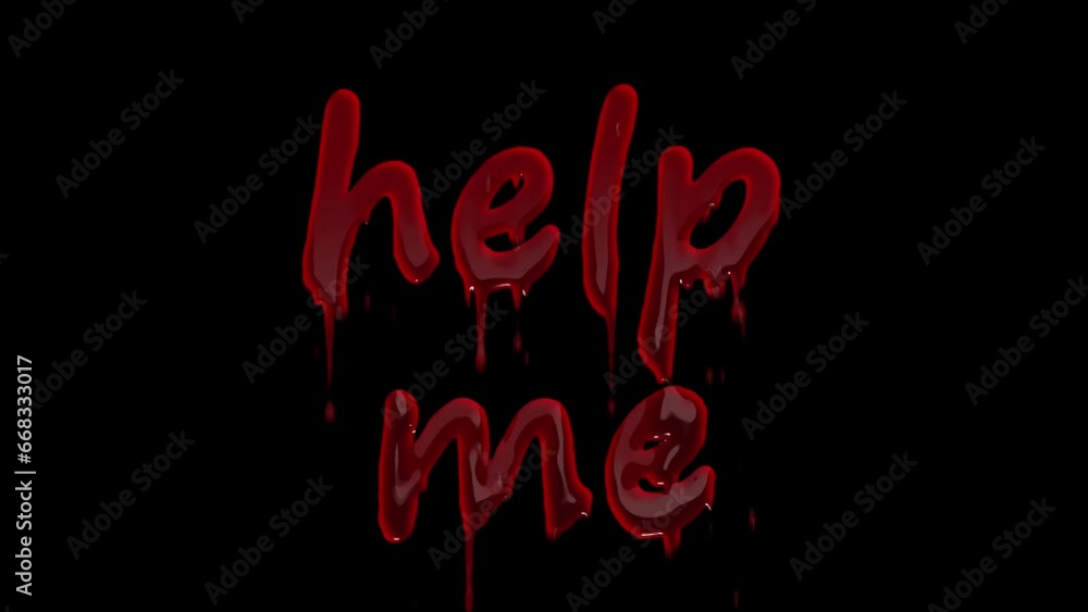 Help me text note with bloody letters and transparent alpha png ...