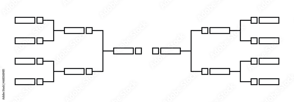Vector line or outline championship single elimination tournament ...