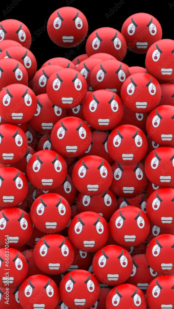 Animated Red Angry Mad Emote Emoji Emoticon Portrait Vertical Video ...
