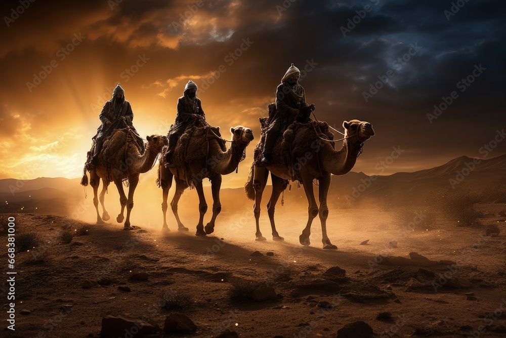 Día de los Reyes Magos. Los reyes Magos del Oriente. Melchor, Gaspar ...