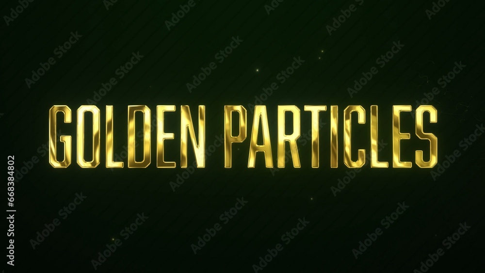 Gold Shiny Particle Text Title Reveal Stock Template | Adobe Stock