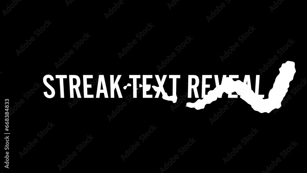 Streak Through Text Intro Reveal Stock Template | Adobe Stock