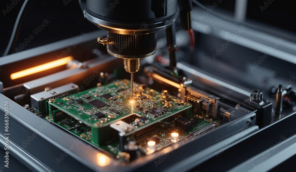 The process of creating electronic printed circuit boards using modern ...