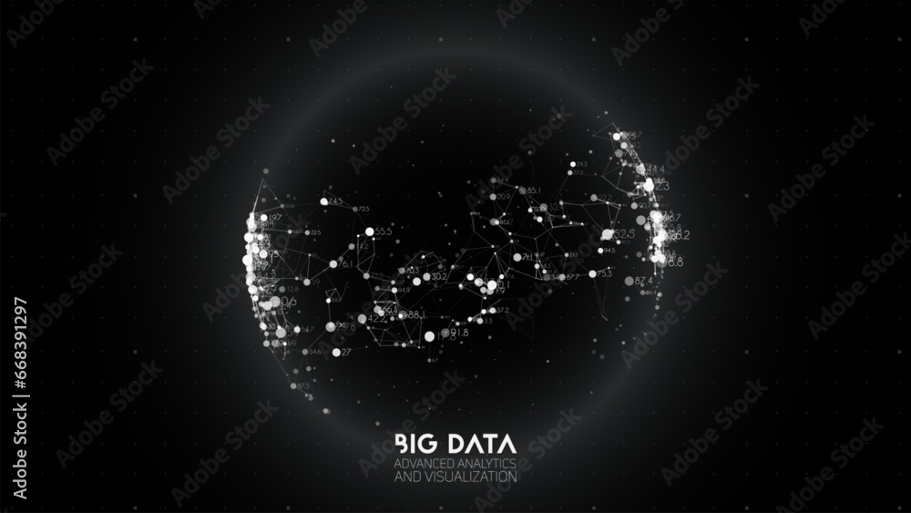 Big data visualization. Futuristic infographic. Information aesthetic design. Visual data ...