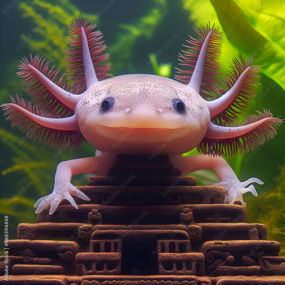 Ajolote mexicano, Ambystoma mexicanum, axolotl Stock Photo | Adobe Stock