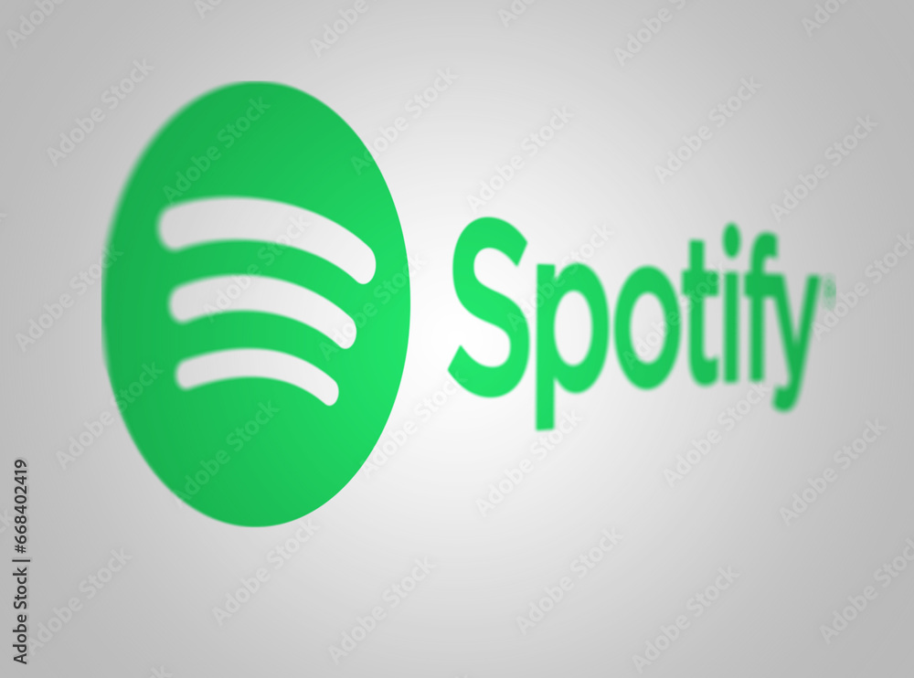 green Spotify logo on a white background Stock Illustration | Adobe Stock