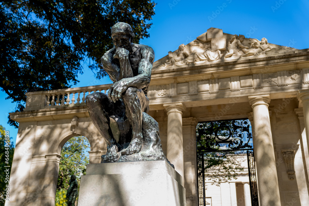 Philadelphia, PA – US – Oct 13, 2023 Closeup of view of the bronze ...
