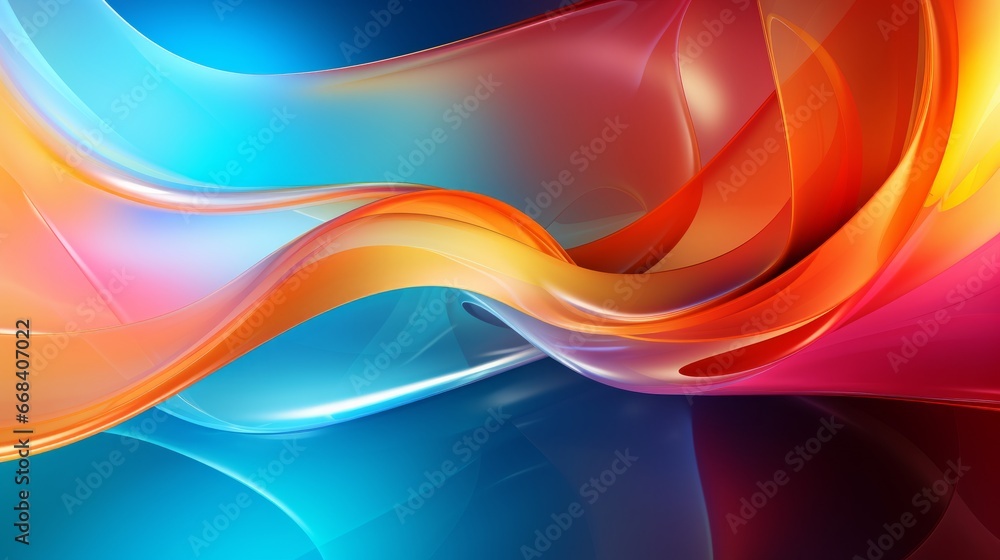 Colorful Glass Dynamic Curve Background: Vibrant and Abstract Glass ...