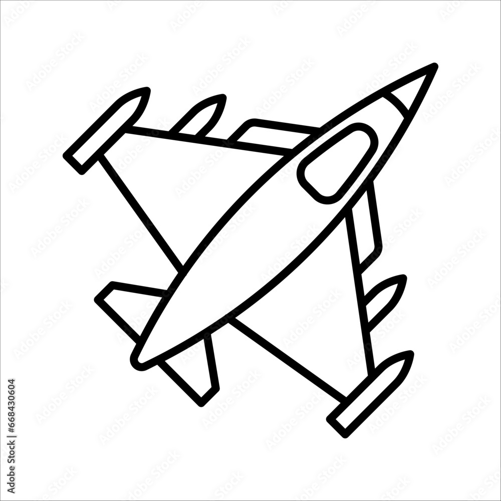 Flying Fighter Jet, Military Aircraft sign design template for web and ...