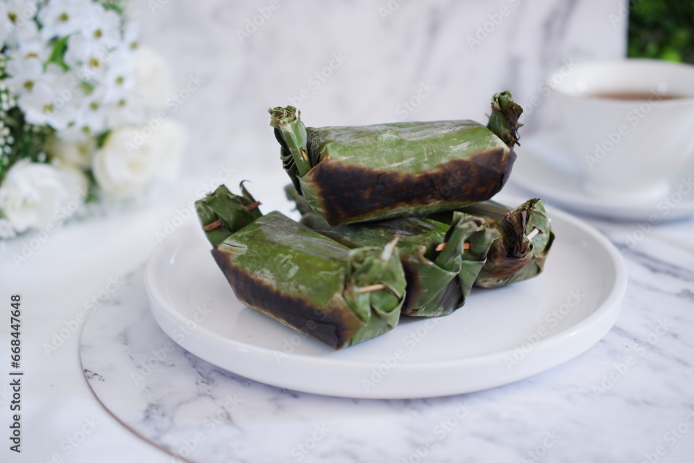 Lemper Bakar. Lemper is a traditional Indonesian snack made of ...