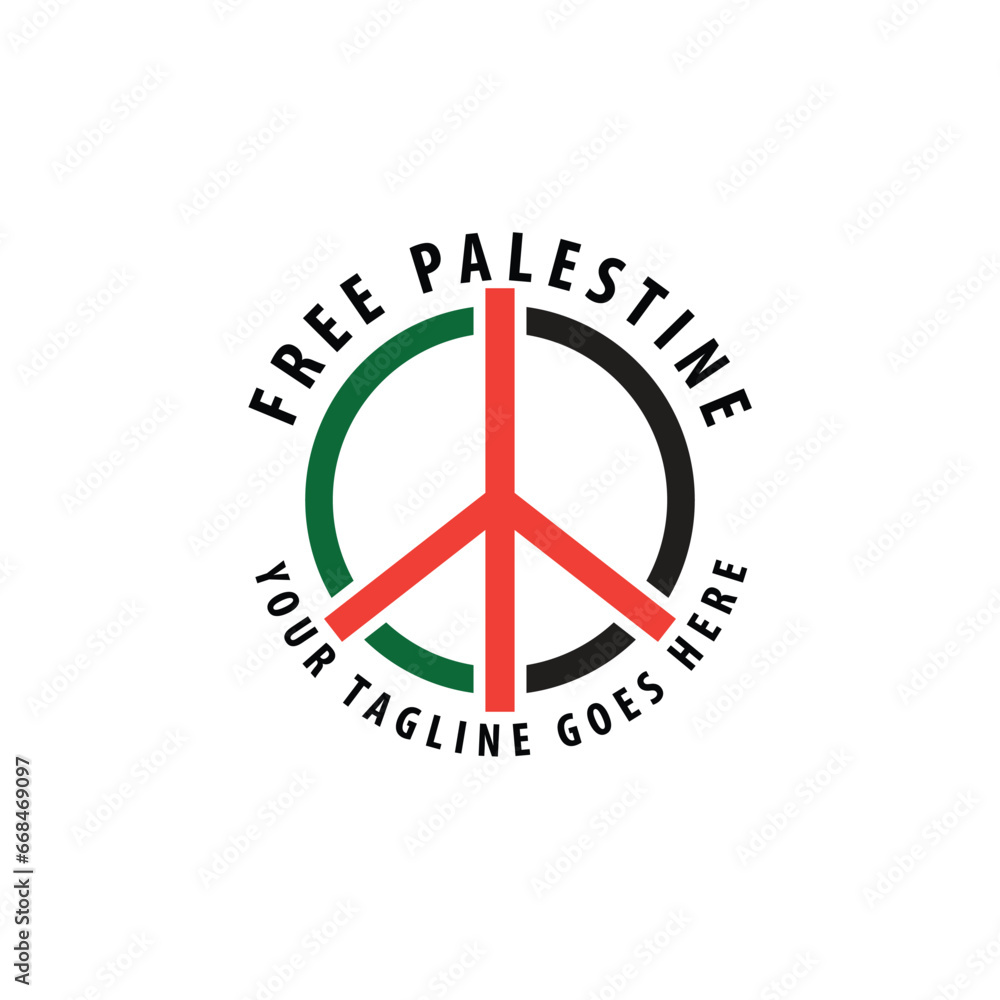 save palestine logo , free gaza vector Pro Vector Stock Vector | Adobe ...