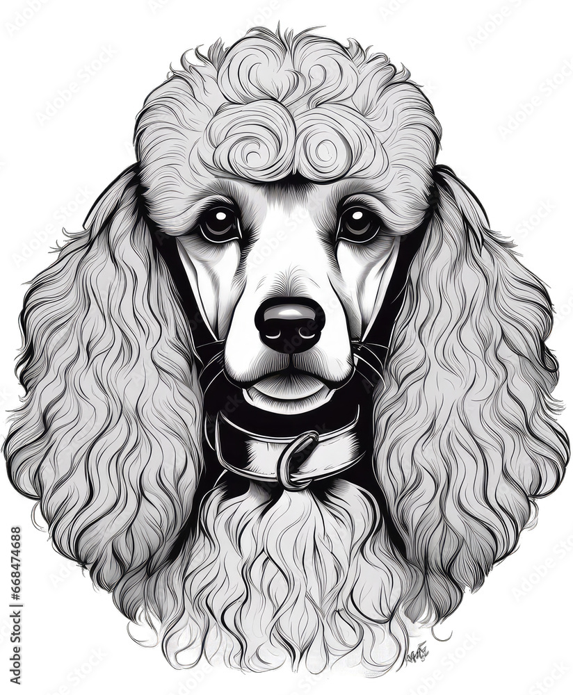 Poodle Clipart png dog clipart printable Poodle head transparent ...