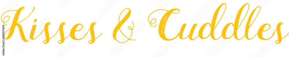 Digital png illustration of kisses and cuddles text on transparent ...