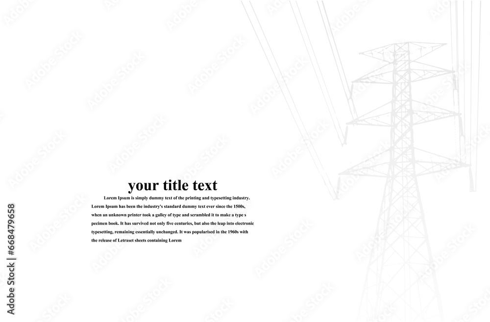 Electric power system Illustration, presentation, and advertisement ...