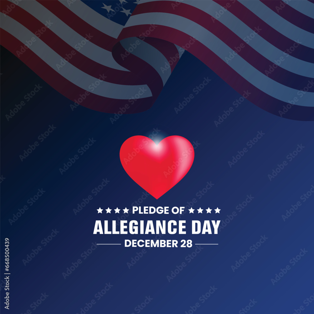 Pledge of Allegiance Day. Pledge of Allegiance creative banner, poster ...