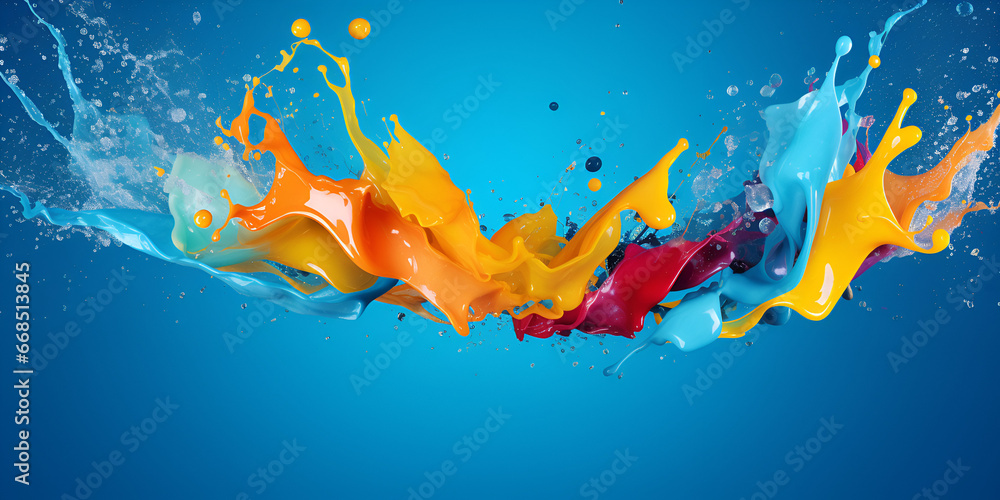 Paint Splash Banner,Paint splash, Banner design, Creative artwork ...