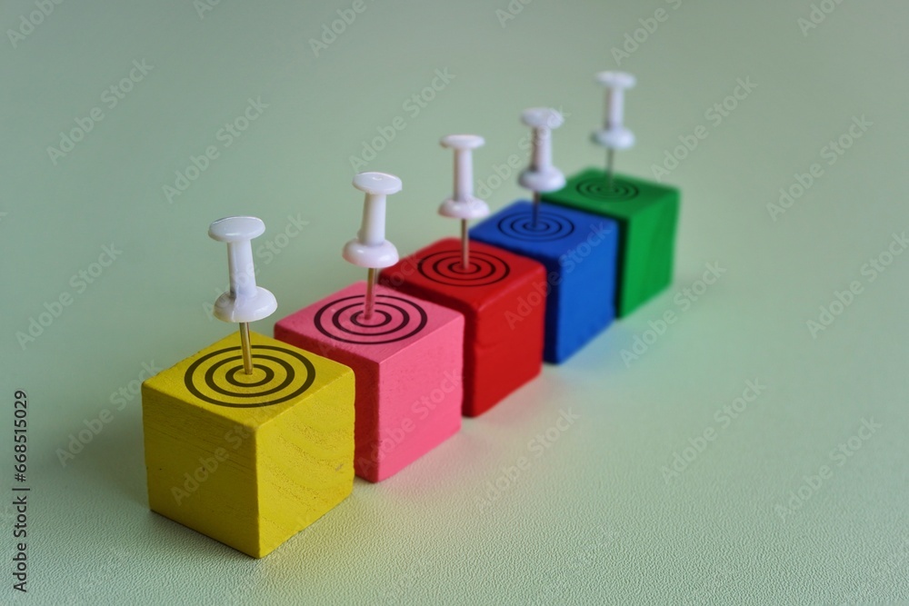 Each target is hit by pushpin. All tasks are completed, achievements ...