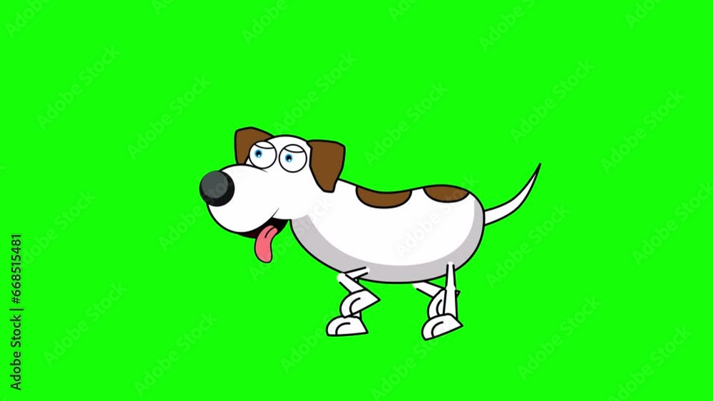 Walking dog walk cycle dog animation in green screen Stock Video ...