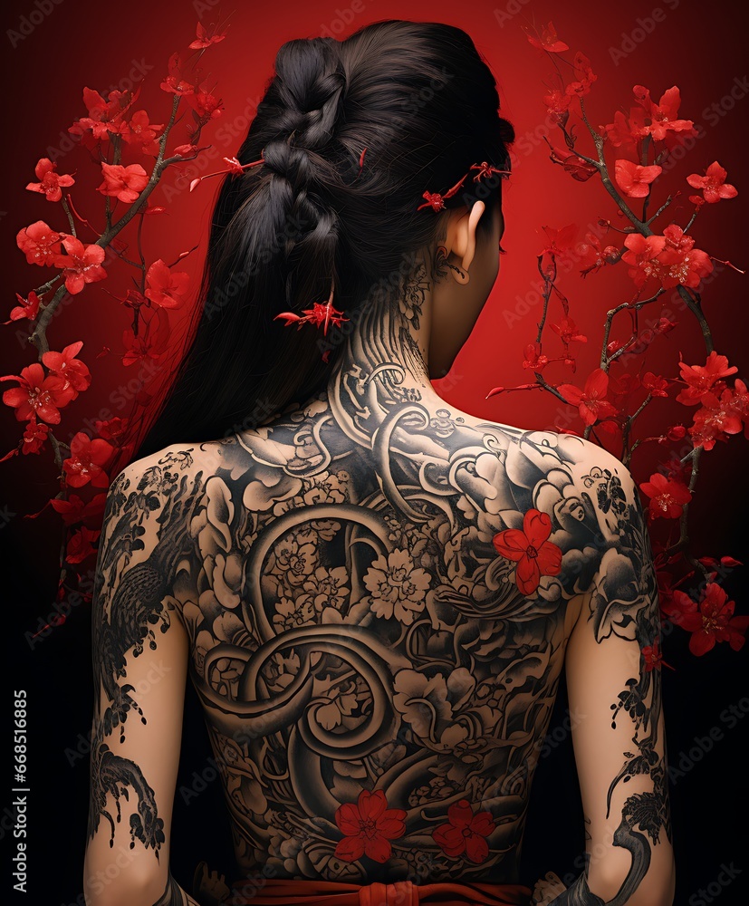 Tattooed back, thighs, arms - a look over the shoulder,, the art of ...