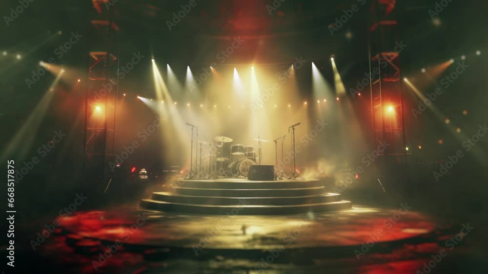 Concert stage background loop video animation template. Live ...
