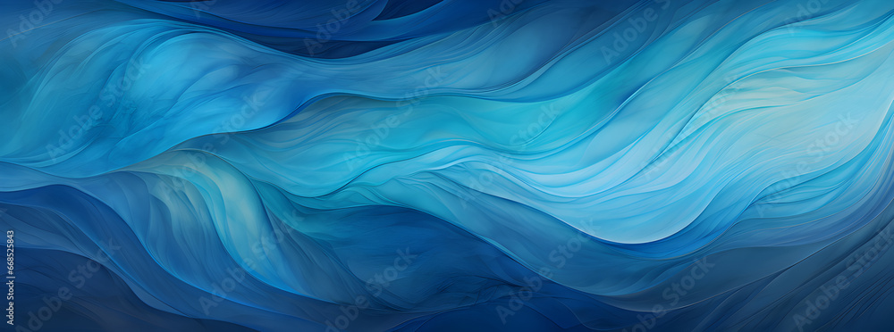 Ethereal blue abstract wallpaper background mimicking fluid waves and ...