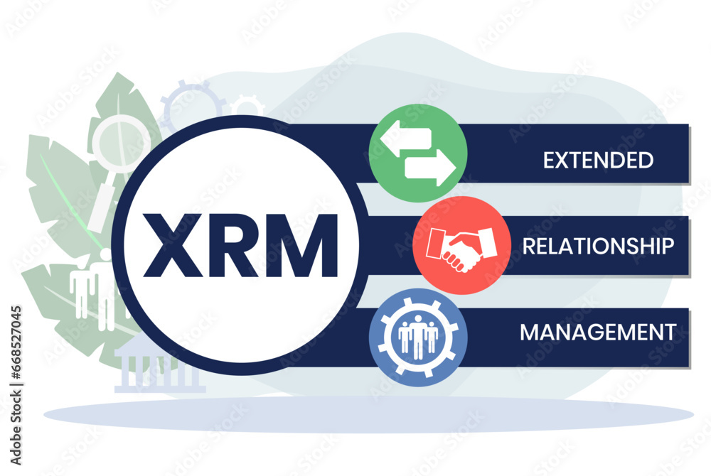 XRM - eXtended Relationship Management acronym. business concept ...