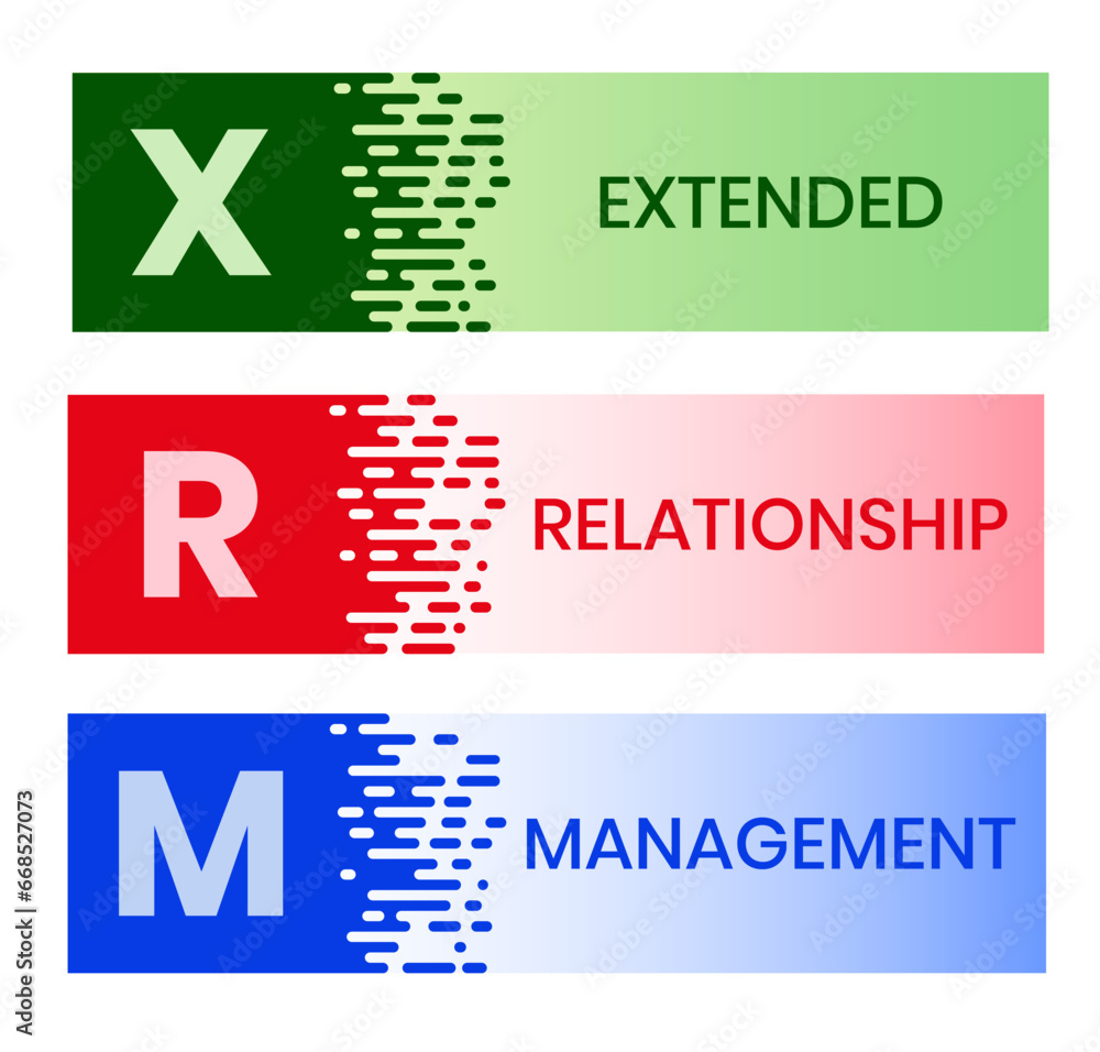 XRM - eXtended Relationship Management acronym. business concept ...