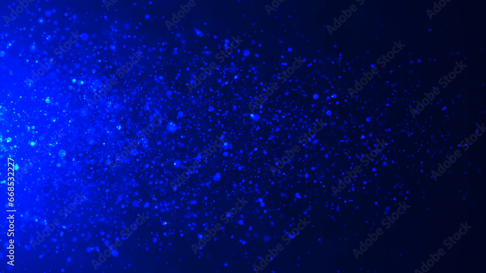 Dynamic wave of glowing particles. Digital technology background ...