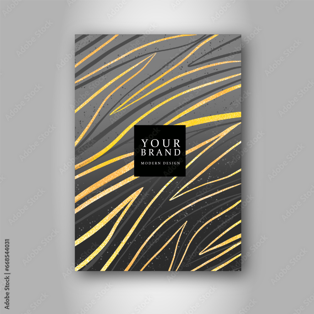 Gift card design collection. Blank template with black ribbon, bow on ...
