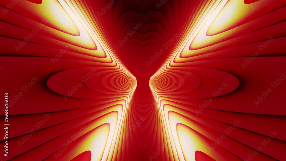 Animated texture dynamic wavy background. Bright red waves flowing ...
