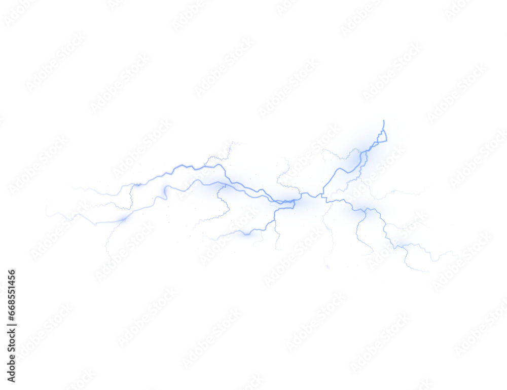 Bright Lightning PNG Transparent, Blue Bright Linear Lightning ...