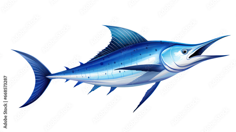 blue marlin illustration isolated on transparent background ...