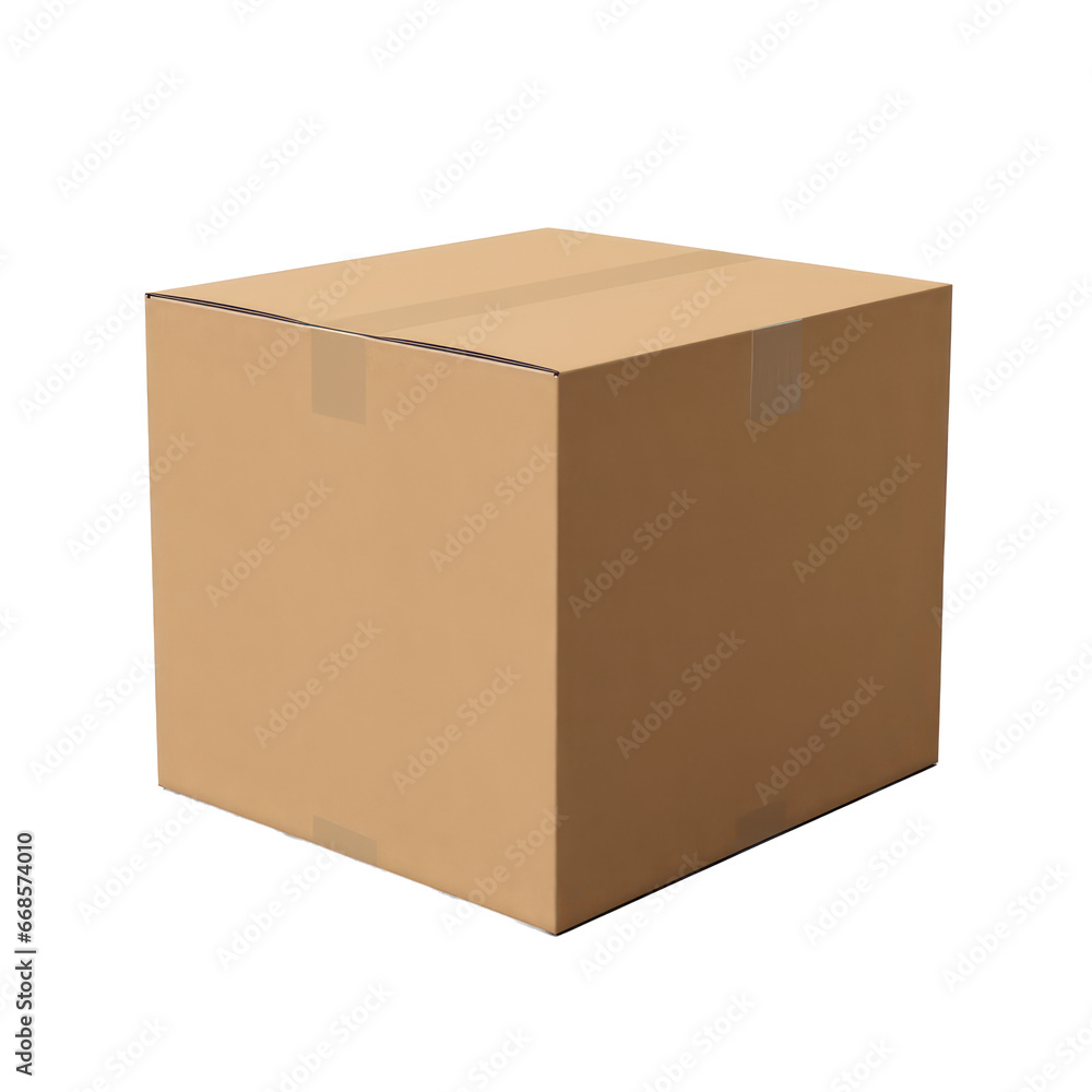 Box parcel mockup isolated on transparent background,transparency Stock ...