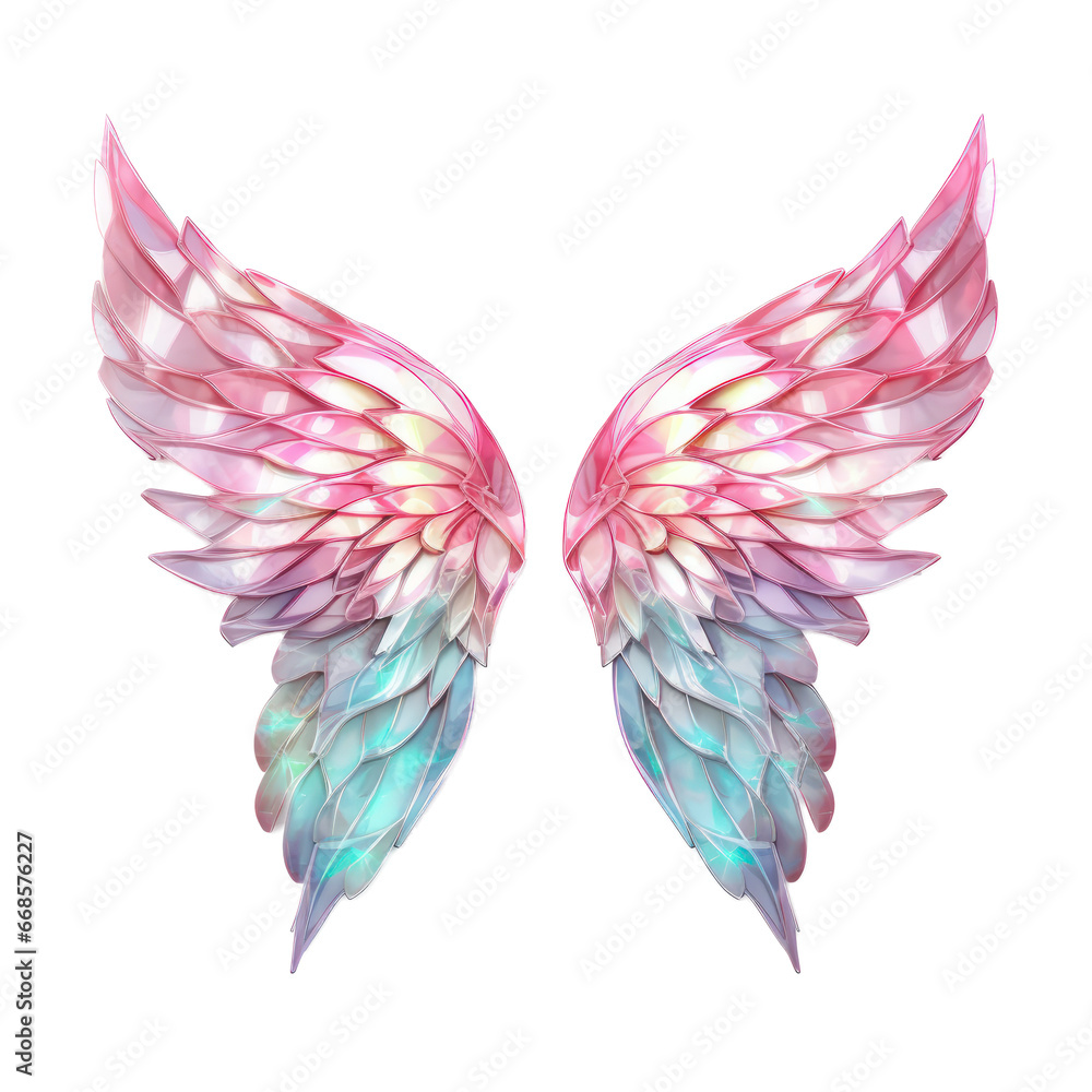 Fantasy angel wings isolated on transparent background,transparency ...
