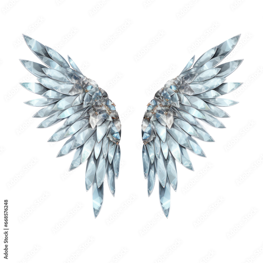 Fantasy angel wings isolated on transparent background,transparency ...