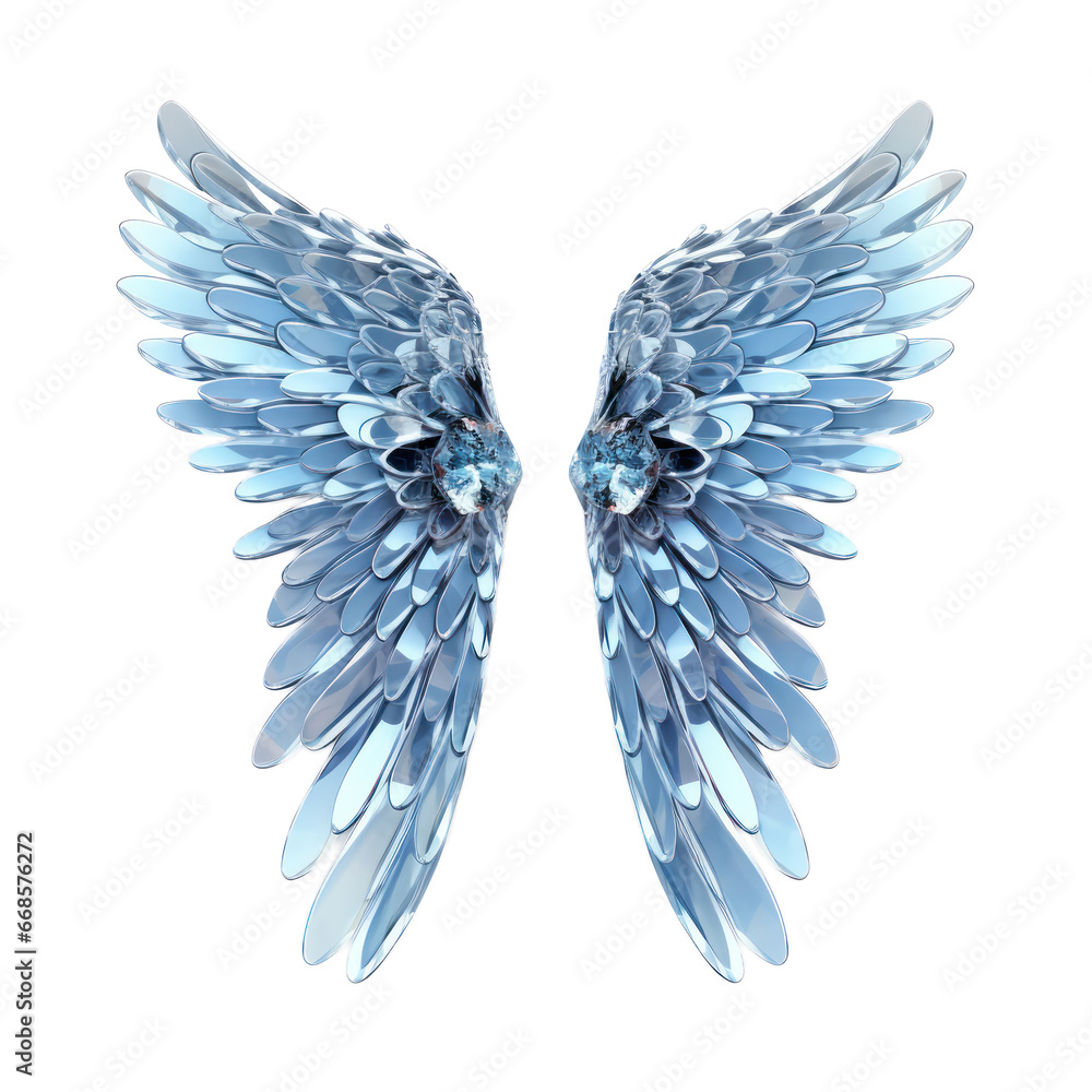 Fantasy angel wings isolated on transparent background,transparency ...