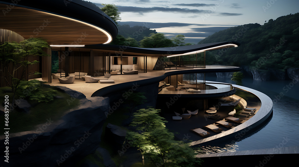 Modern minimal sleek parametric curvelinear organic house built ...