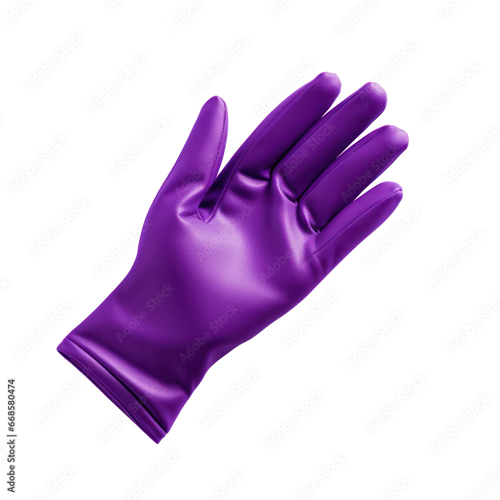 Purple glove isolated on transparent background,transparency Stock ...