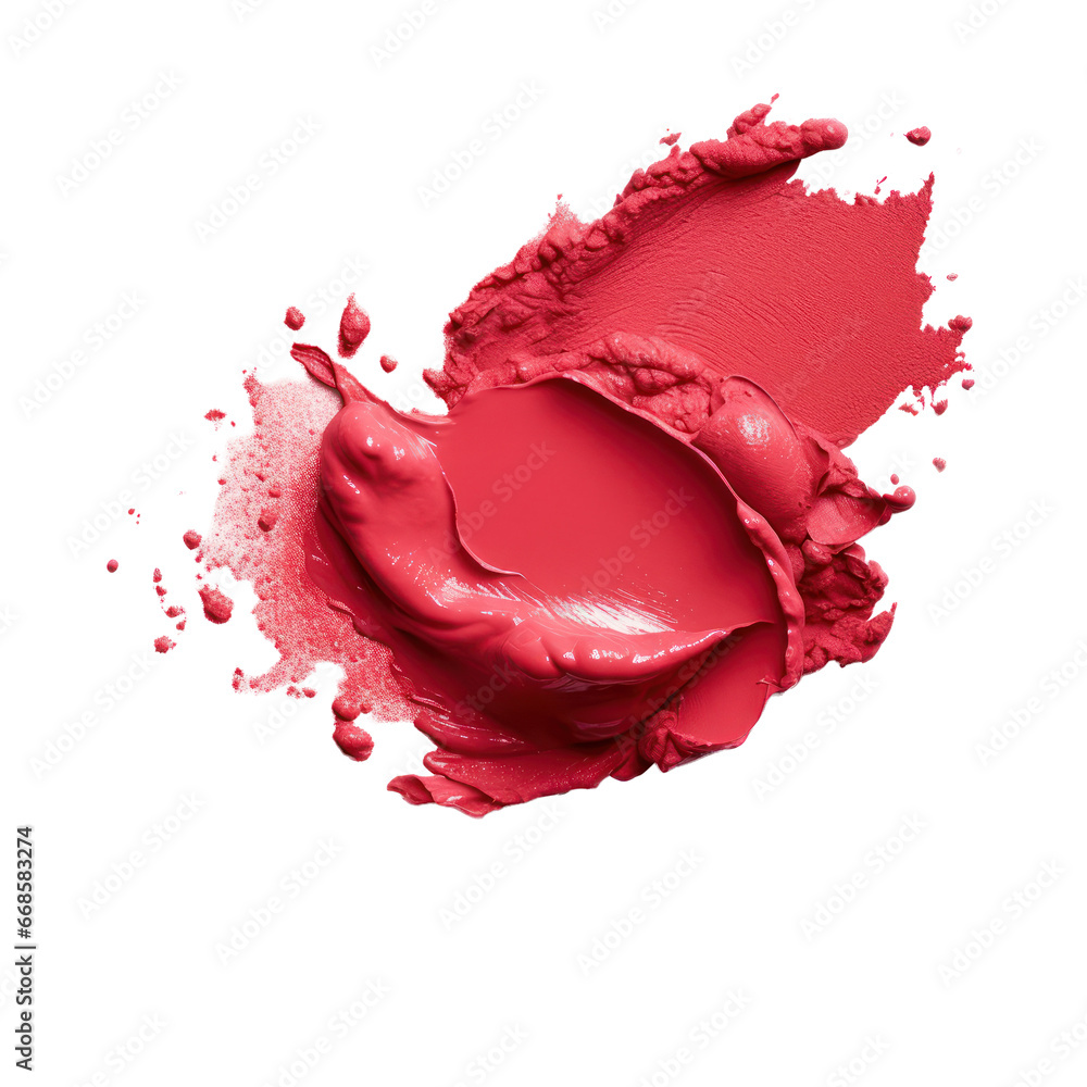 Red smudge smear isolated on transparent background,transparency Stock ...