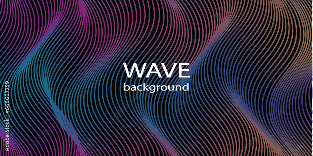 lines wave Technology abstract lines on white background. Undulate Grey ...