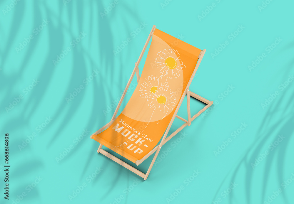 Folding Beach Chair Mockup Stock Template | Adobe Stock