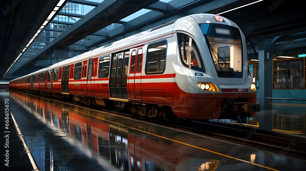 Regional Express Train Just Arrived at the Main Train Station Stock ...
