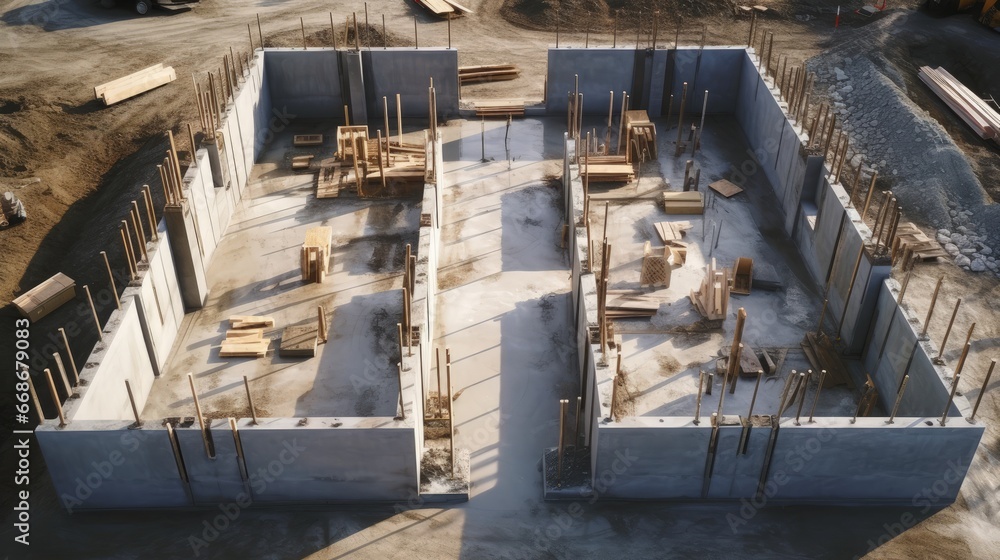 Monolithic reinforced concrete foundations or grillages for the ...