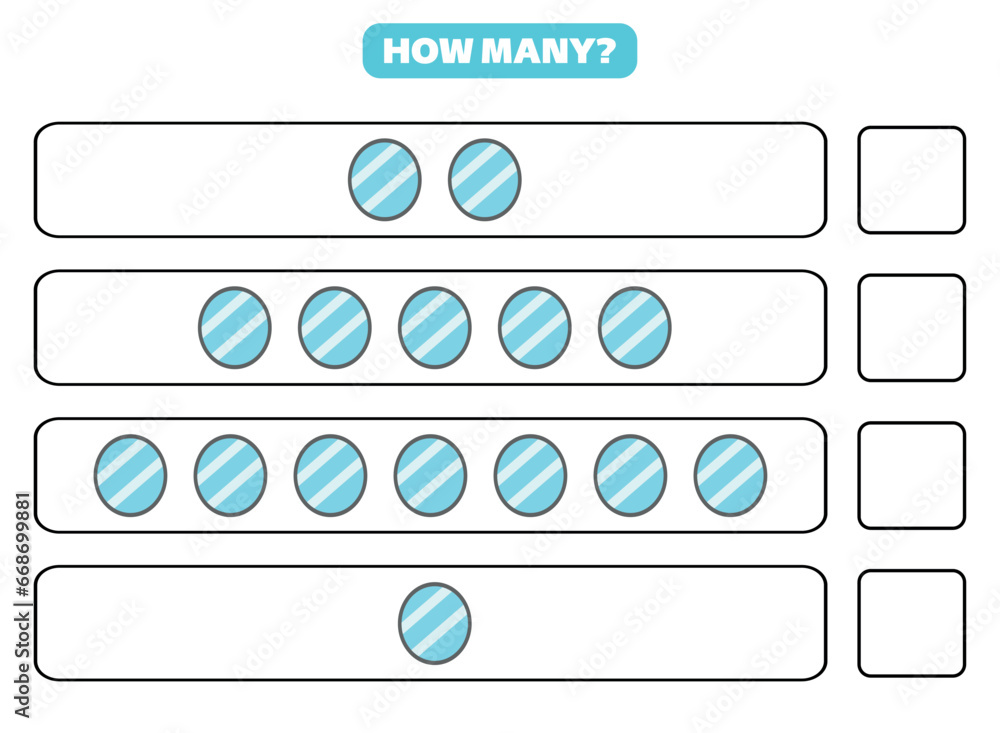 How many mirror are there? Educational worksheet design for children ...
