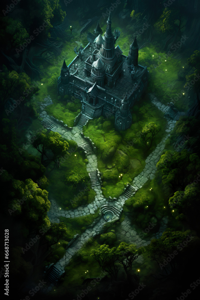 DnD Map Emerald Castle's Astonidungeons, dragons, battlemap, dungeon ...