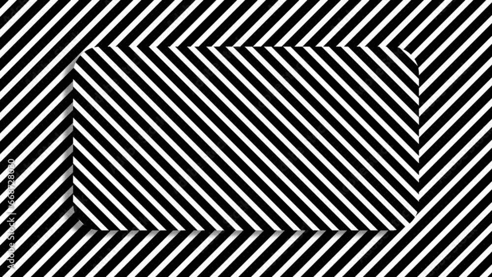 Moving stripes of lines pattern inside a rectangle shape over opposite ...